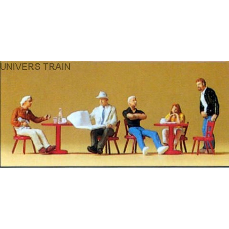 personnages preiser-10369-consomateurs au café