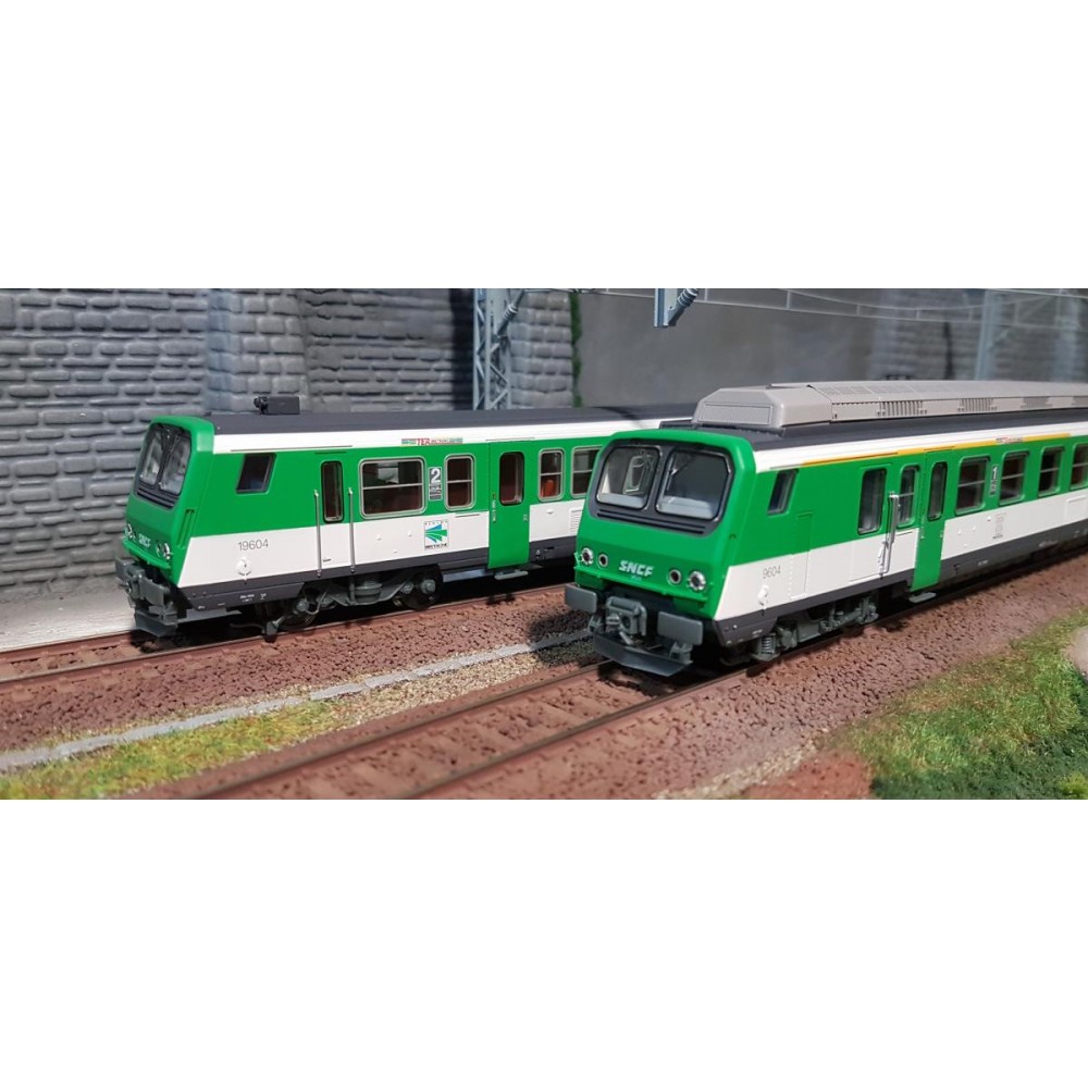 Autorail électrique SNCF, Z2 9604-Piko 96434-Livré vert, TER Bretagne