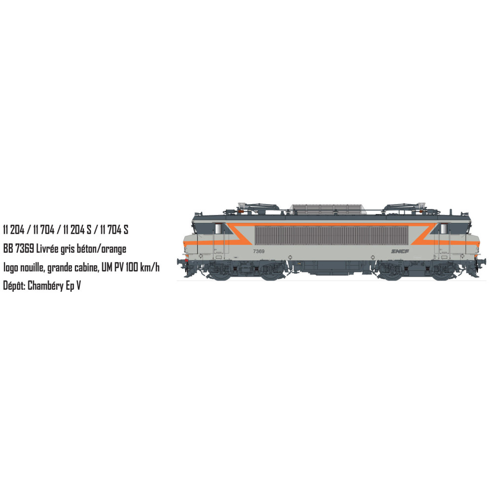 Locomotive électrique BB 7369, SNCF, gris béton/orange -LS Models ...