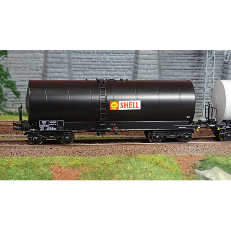Set de 3 wagons citerne FAUVET-GIREL, bogies Y 23 -Ree modeles WB663- SHELL