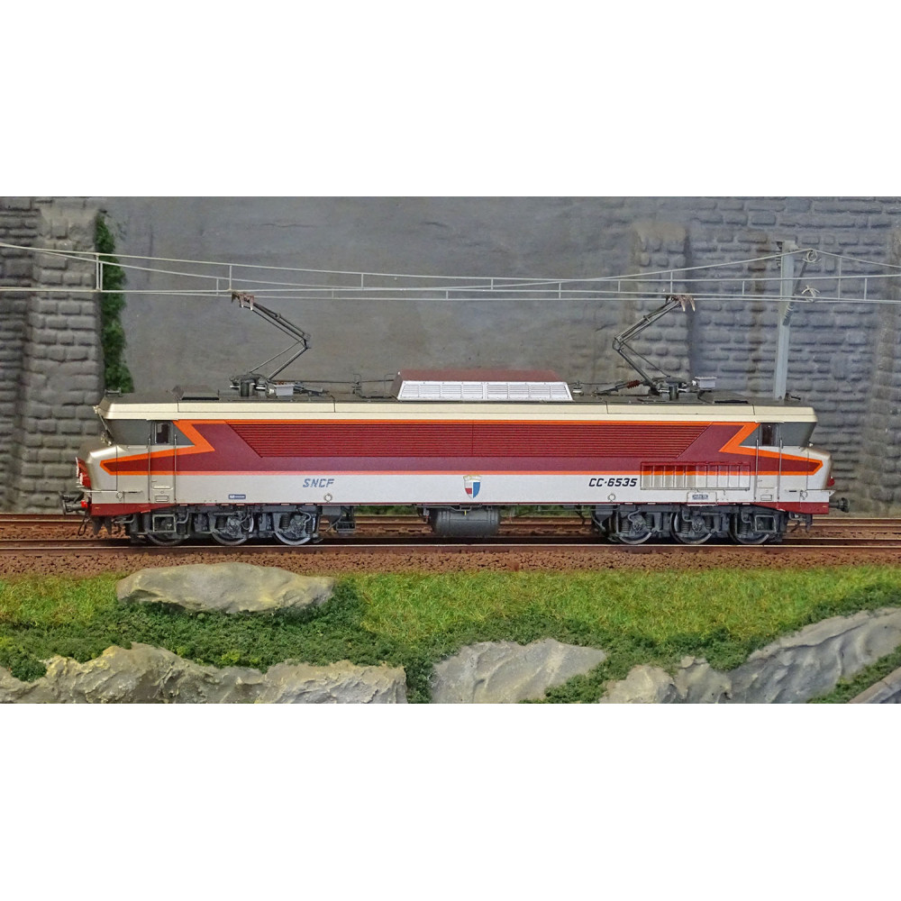 Locomotive électrique CC 6535 SNCF, gris métallisé - Ls Models 10331S - livrée Arzens, logo ...