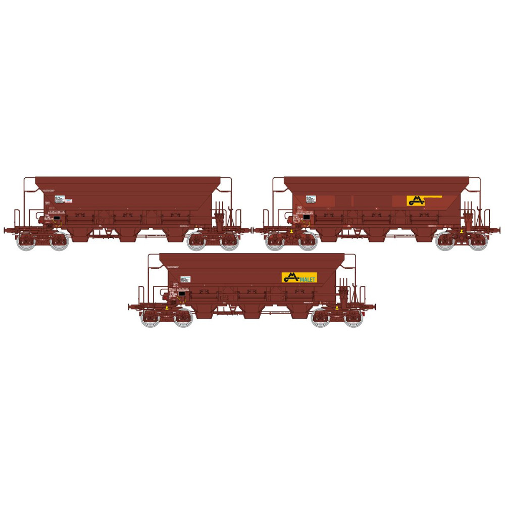 Set de 3 wagons trémie F70 Facs - Ree modeles WB803 - STVA / SWG ...