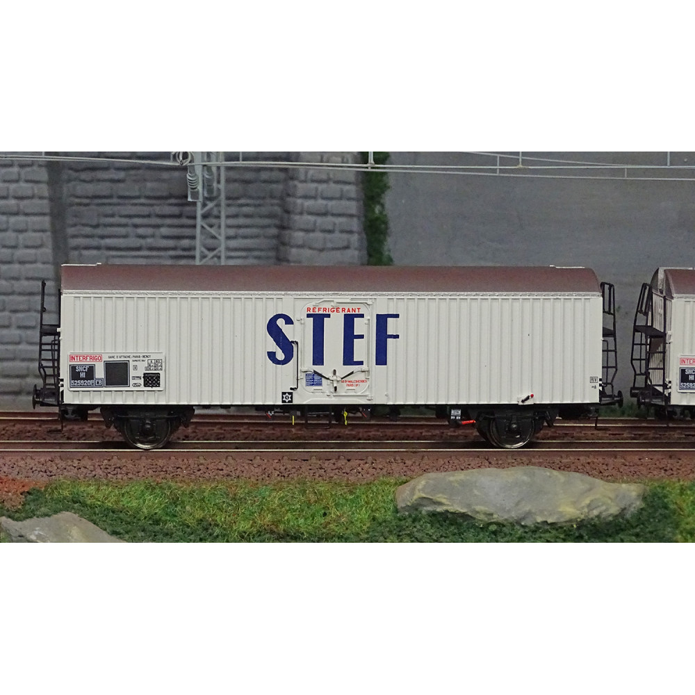 Set de 2 wagons frigorifiques HI, courts, STEF bleu - Ls Models 30235 ...