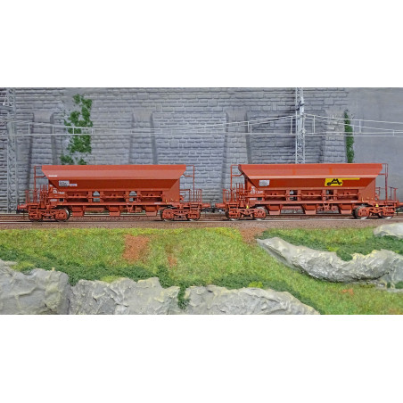 Set de 3 wagons trémie F70 Facs - Ree modeles WB803 - STVA / SWG / Mallet, ep. V-VI