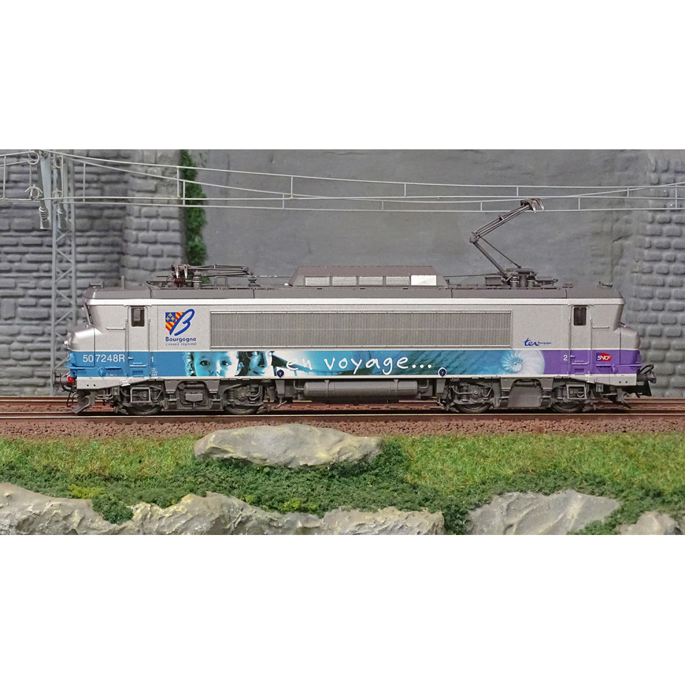 Locomotive électrique BB 7248R, SNCF, TER Bourgogne -LS Models 11203S- En Voyage, logo carmillon ...