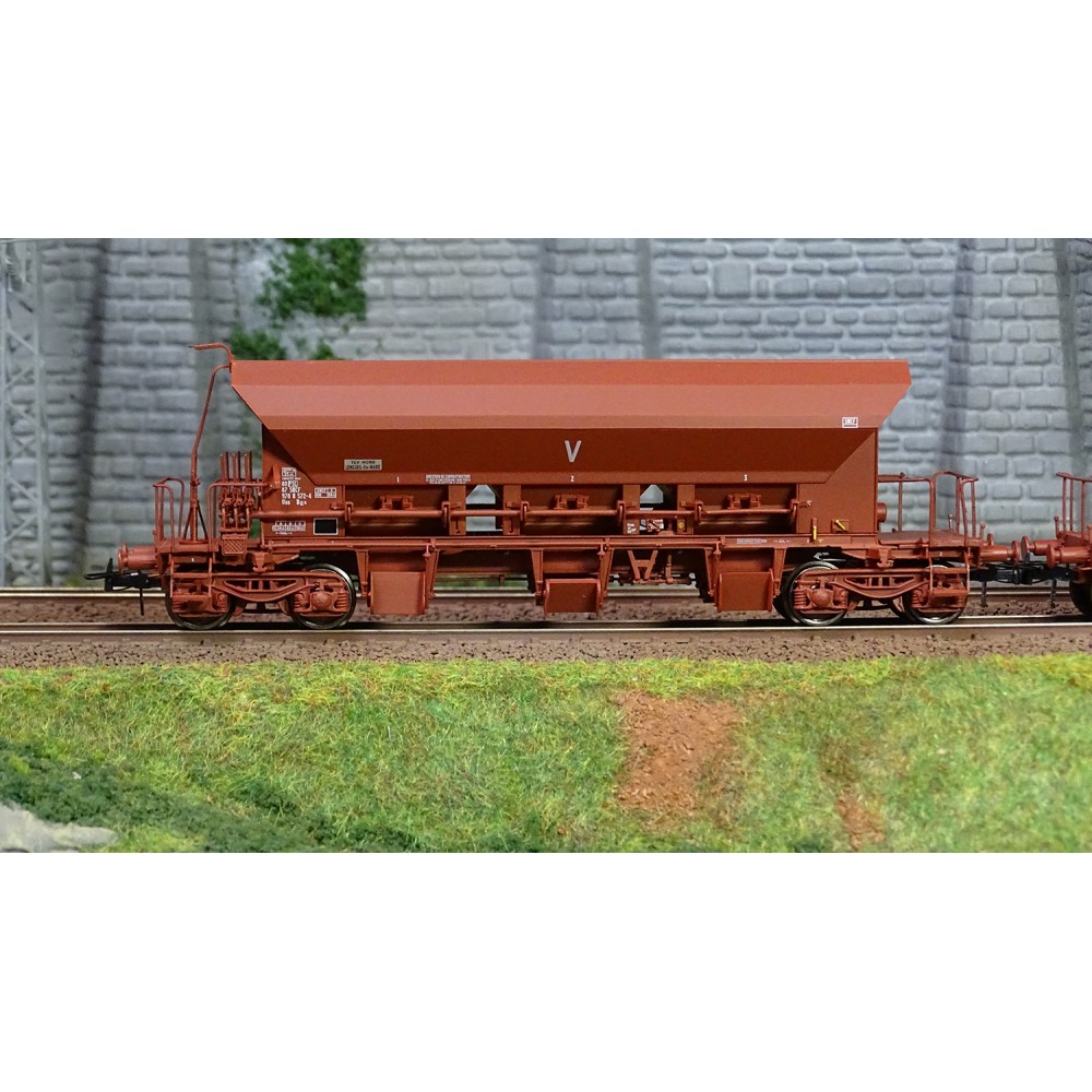Set de 3 wagons trémie à Ballast F70 Uas - Ree modeles WB808 - SNCF, INFRA V, ep. V-VI