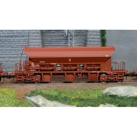 Set de 3 wagons trémie à Ballast F70 Uas - Ree modeles WB808 - SNCF, INFRA V, ep. V-VI