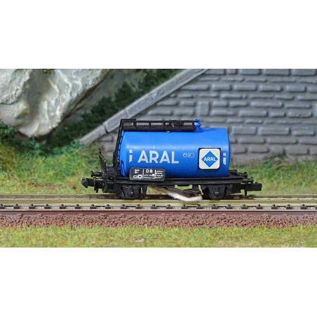 Wagon nettoyeur, citerne ARAL, DB, entretien des voies - Herkat 1401 - échelle N