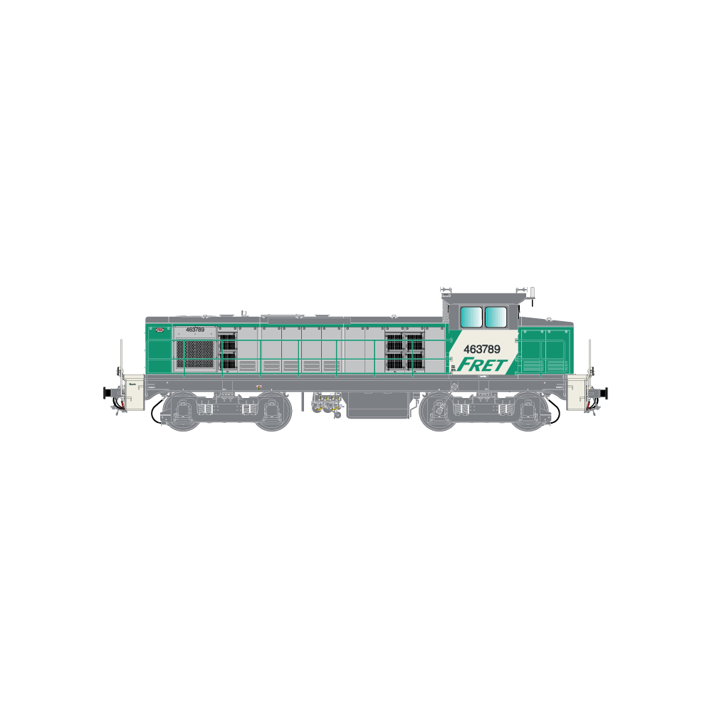 Locomotive diesel BB 63789, SNCF, livrée FRET - R37 HO41107 - dépôt ...