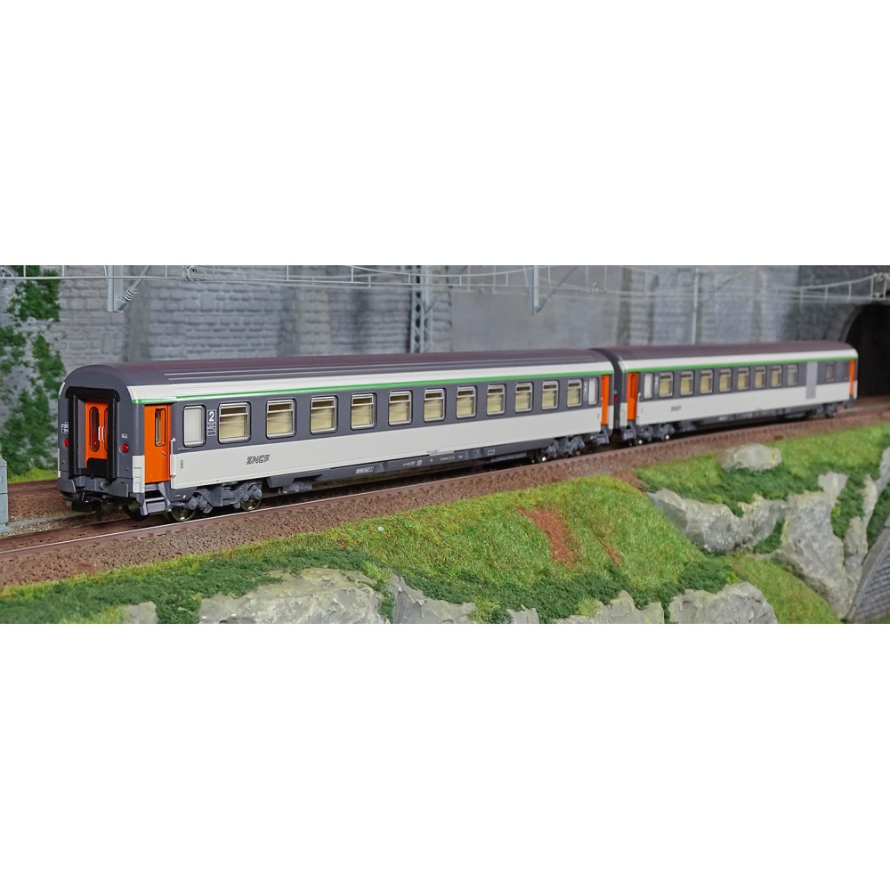 Set 2 voitures voyageurs Corail VU - Piko 97310 - 2ème classe, SNCF