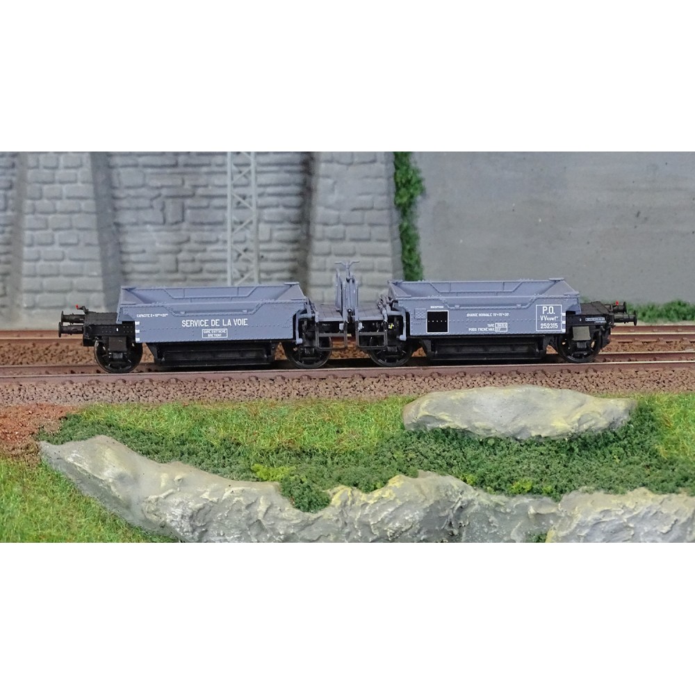Couplage de wagons à ballast, VVsuwf2 252315 - R37 HO43102 - PO, ep. II