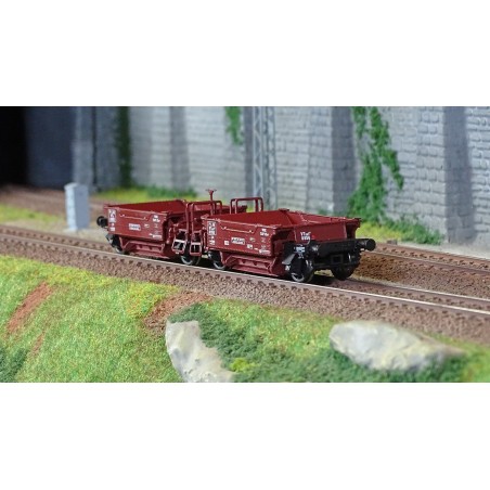 Couplage de wagons à ballast, VTswf2 8956-55 - R37 HO43101 - PLM, ep. II