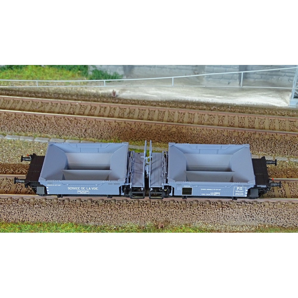 Couplage de wagons à ballast, VVsuwf2 252315 - R37 HO43102 - PO, ep. II