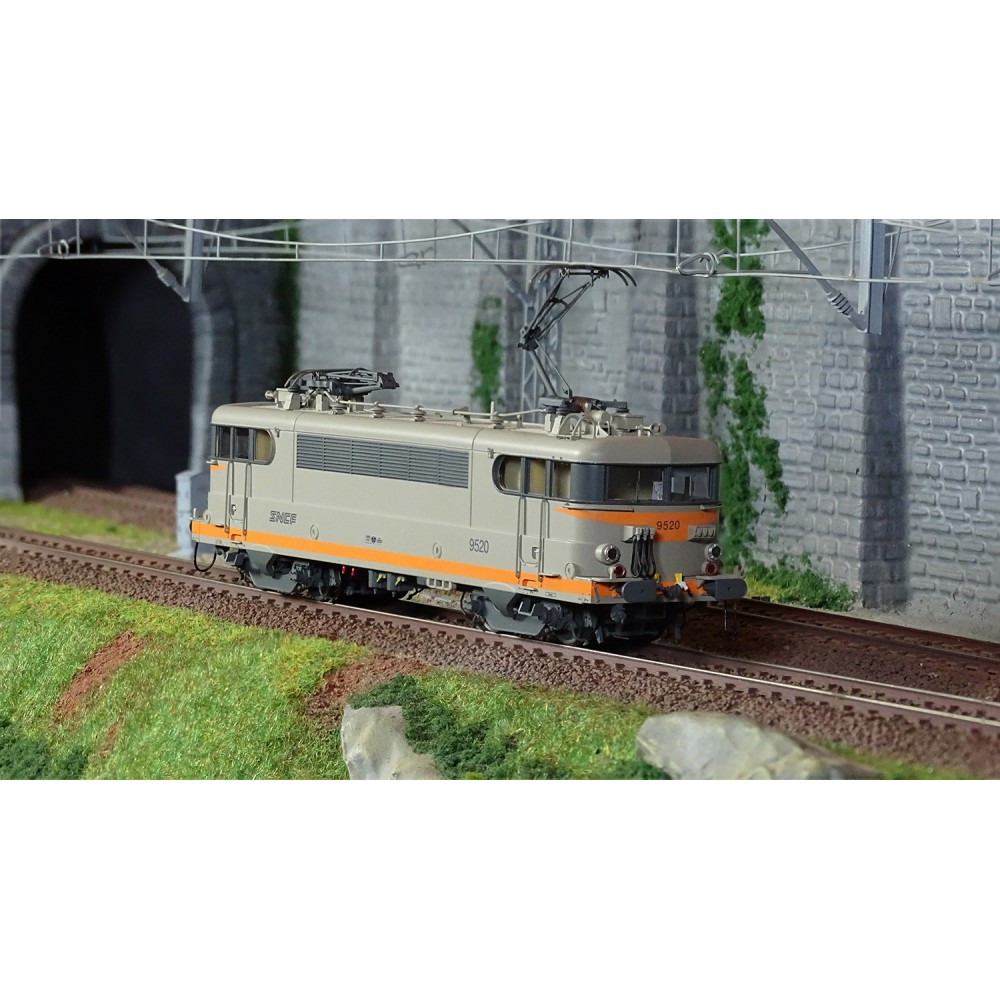 Locomotive électrique BB 9520, SNCF, gris béton / orange -Ls Models 10225S- logo nouille ...
