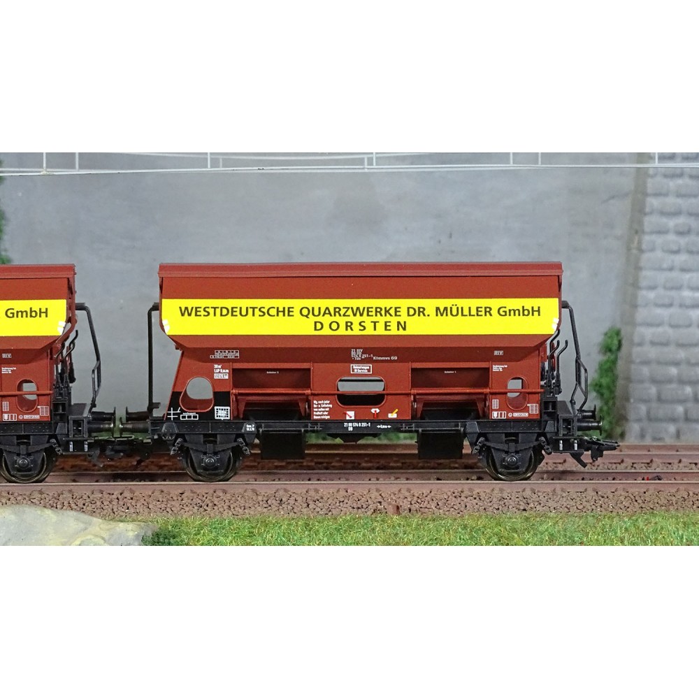 Set de 3 wagons à toit pivotant type Tdgs 930 - Marklin 46335 - DB