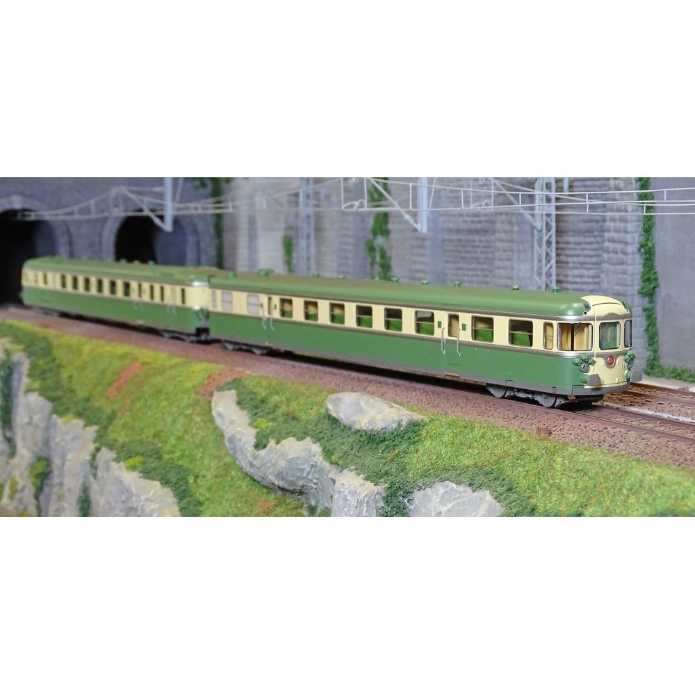 Autorail diesel RGP 2 X 2717 + remorque XR 7710, SNCF - Jouef HJ2418S ...