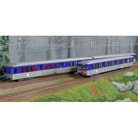 Set de 3 voitures voyageurs RIO 80 centre, SNCF - Jouef HJ4184