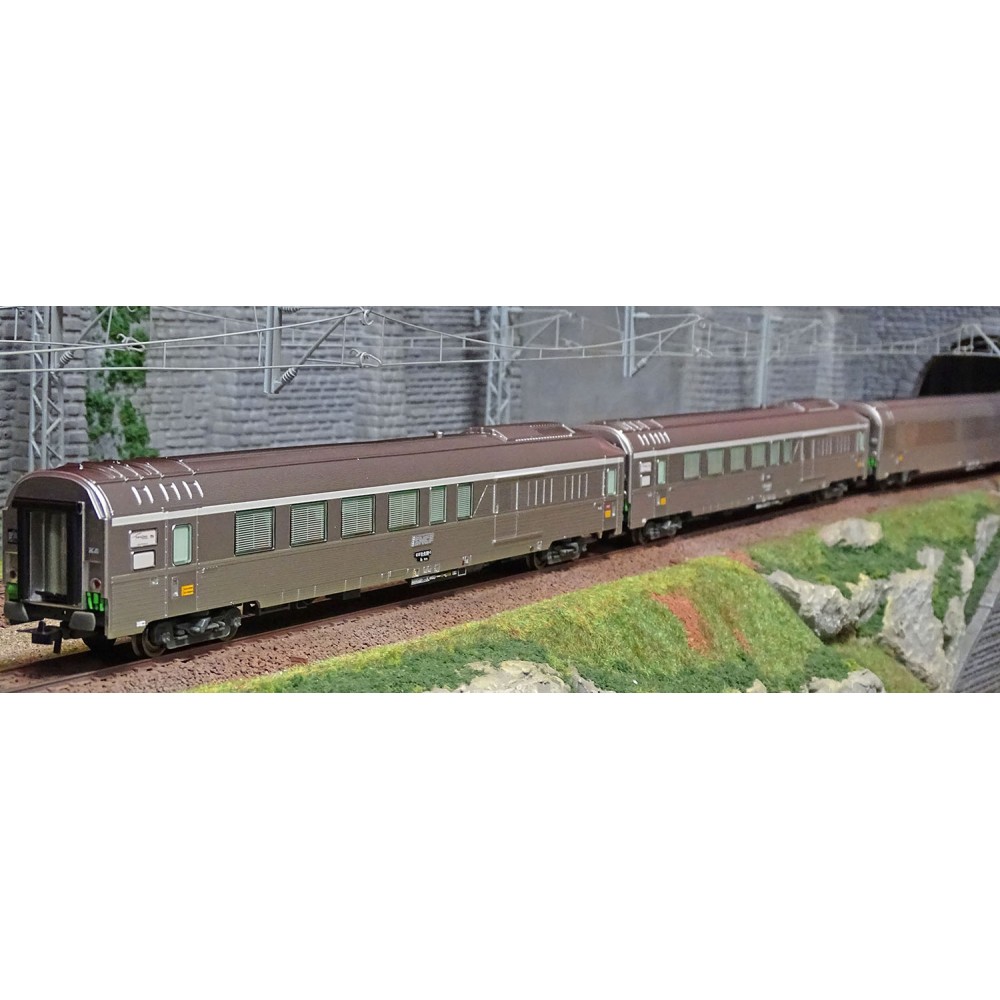 Set de 3 voitures voyageurs "Train Expo", SNCF, coffret 1/2 - Jouef HJ4178