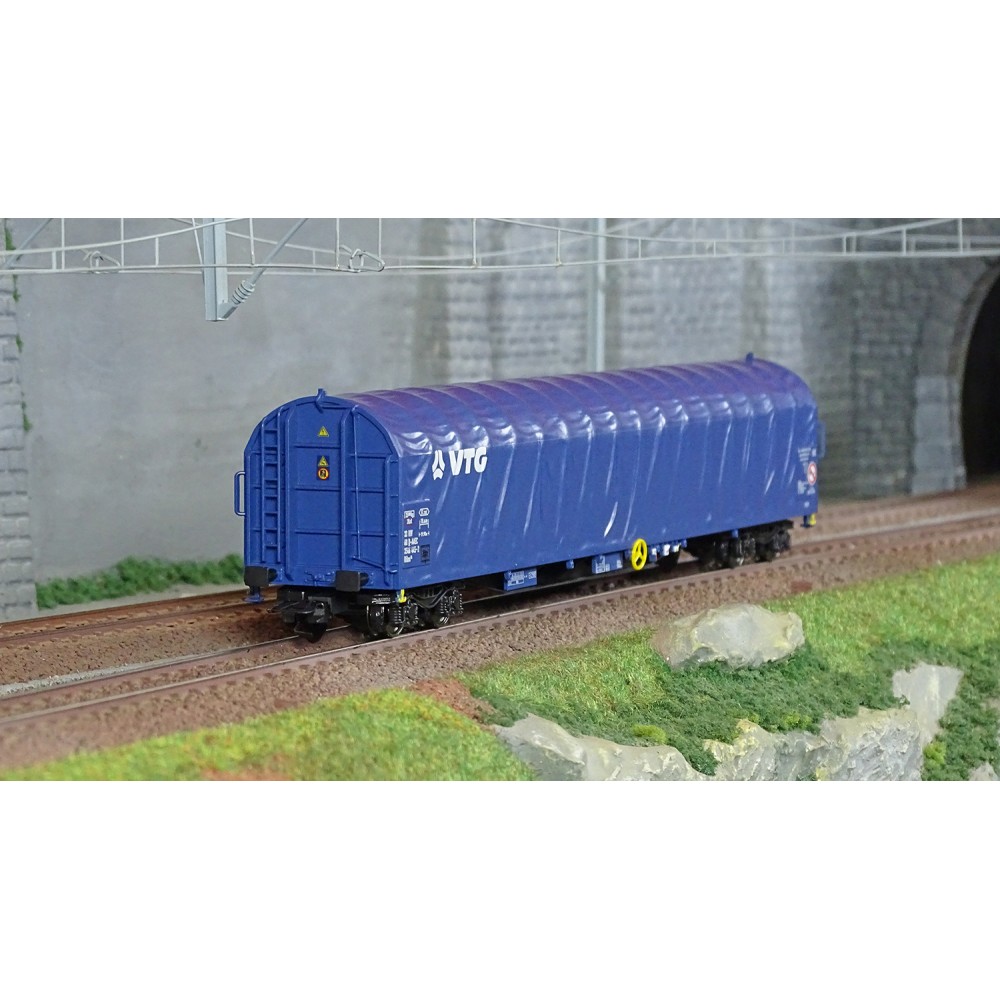 Wagon à bogies à bâche coulissante type Rilns - Marklin 47155 - VTG