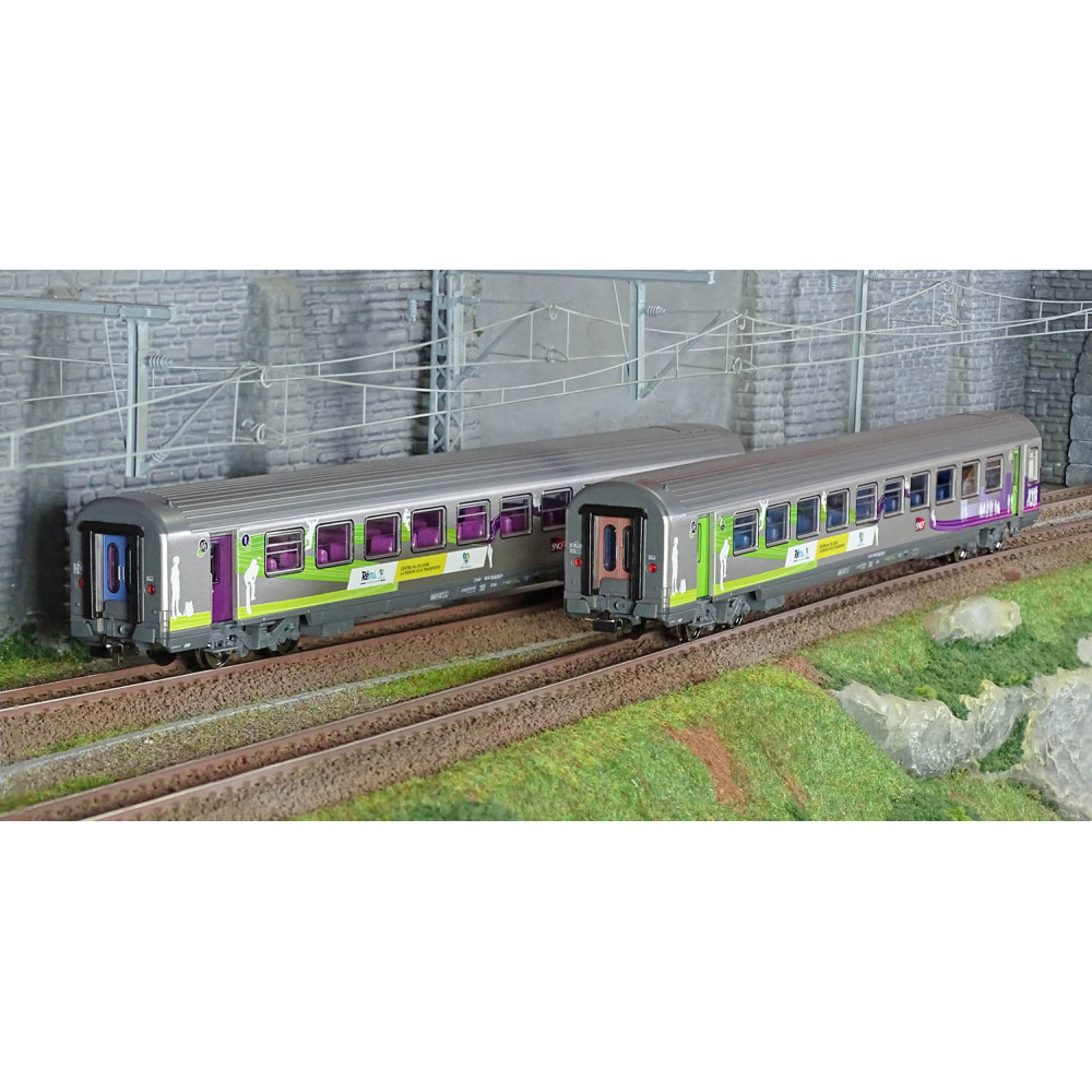 Set de 2 voitures Corail Vtu, 1 + 2 CL - Piko 97134 - Intercités REMI, SNCF