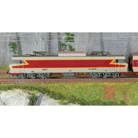 Set Grand Confort Aquitaine Locomotive CC 6529 SNCF + A4Dtux + A8tu, livrée origine, sud-ouest ...