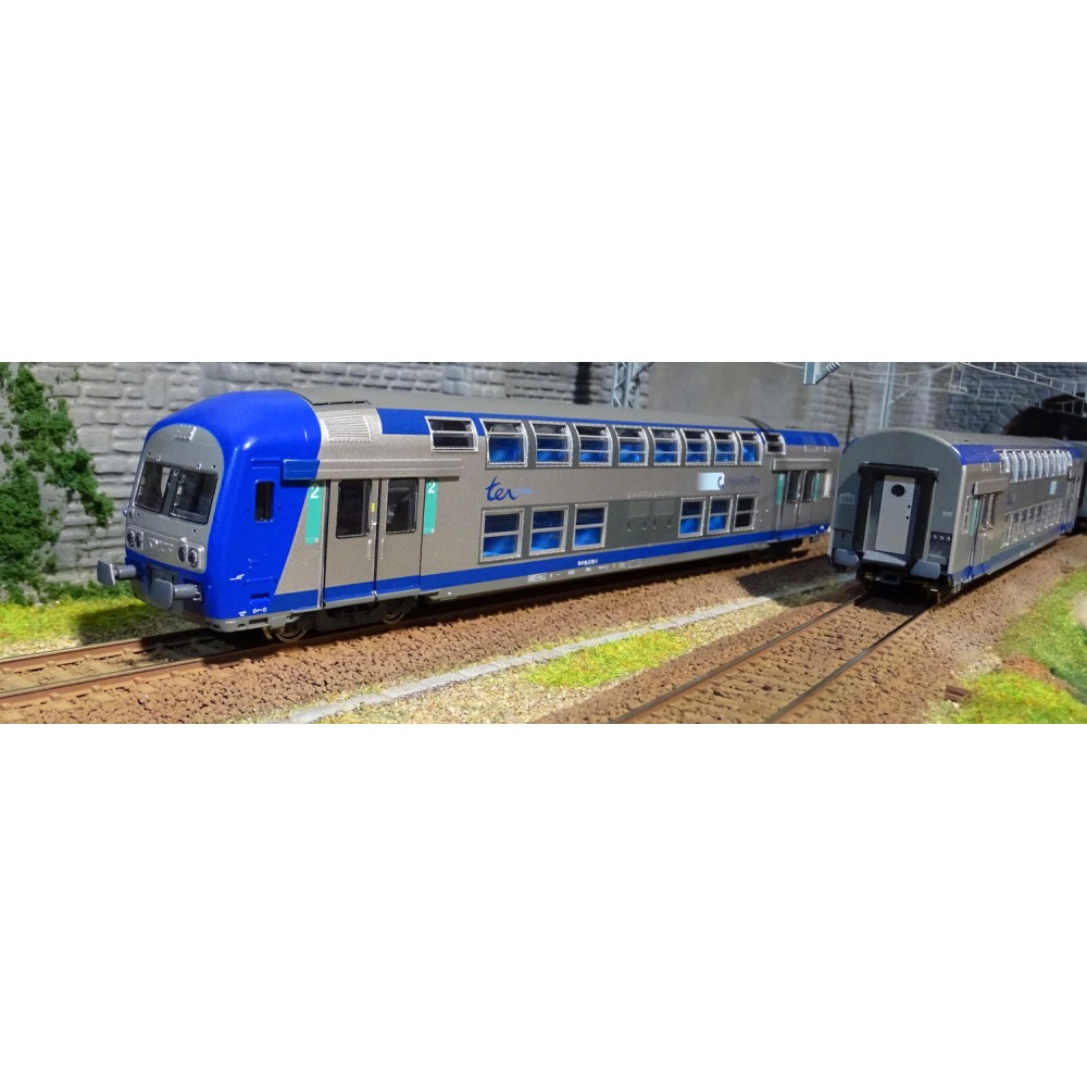 ViTrains 1104L Set de 3 voitures voyageurs VO2N SNCF, livré TER, Région ...